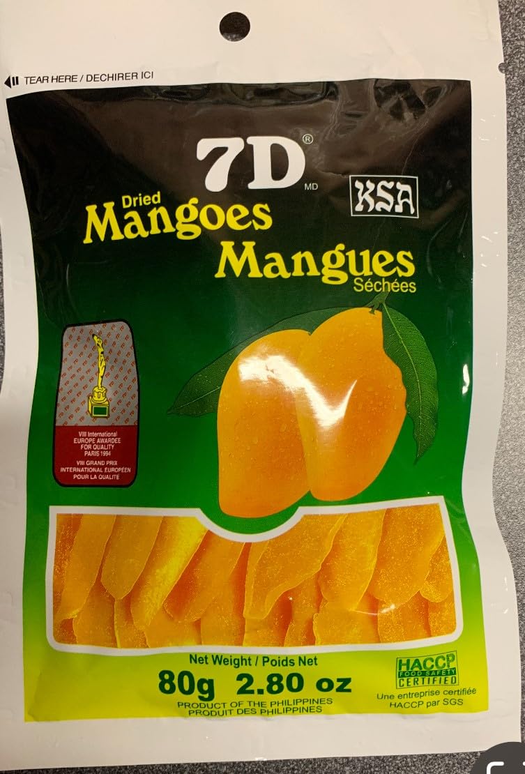 7D Dried Mangoes 80 gram 5 pack : Amazon.ca: Grocery & Gourmet Food