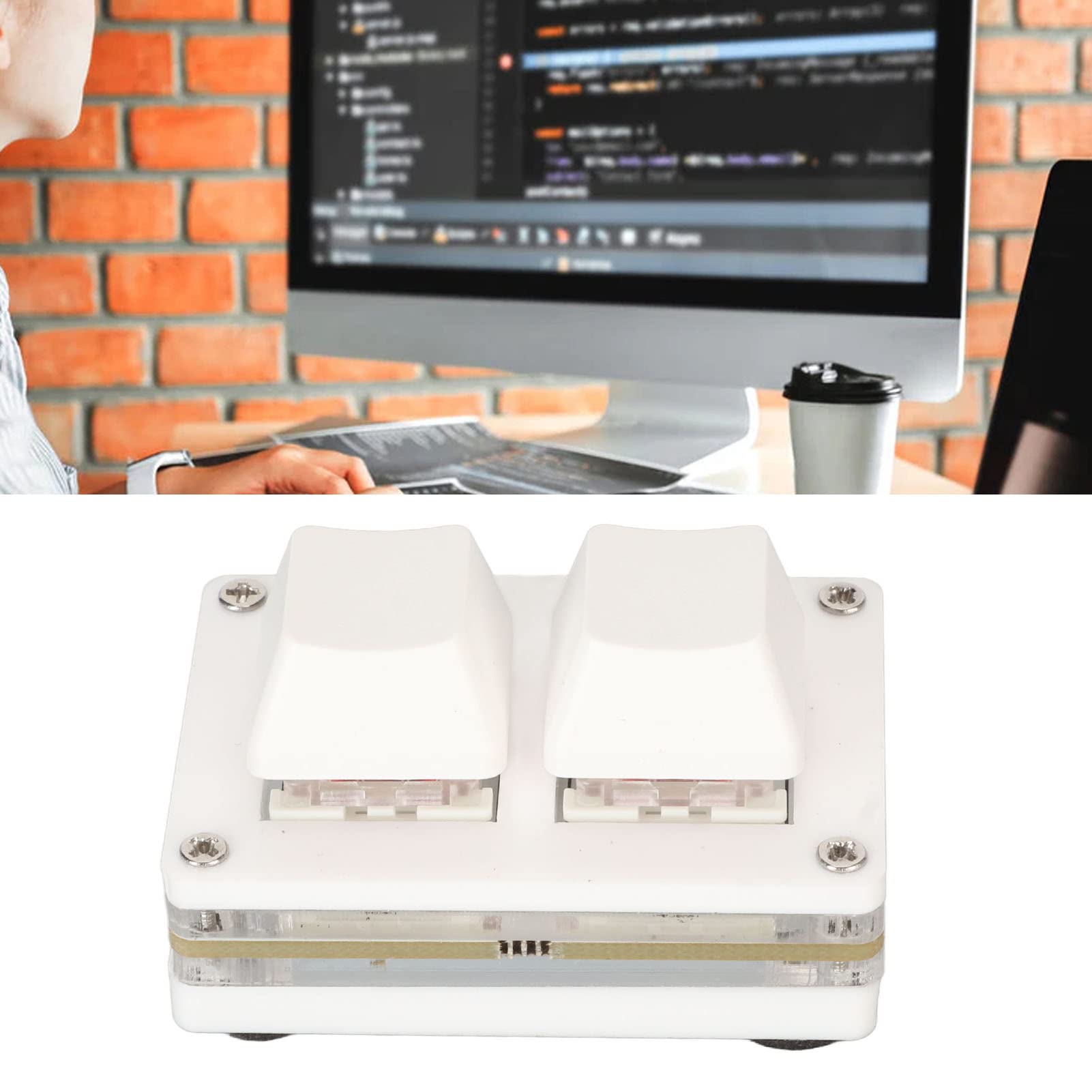 Buy Bewinner 2 Key Gaming Keyboard, USB Wired RGB Mechanical Keypad ...