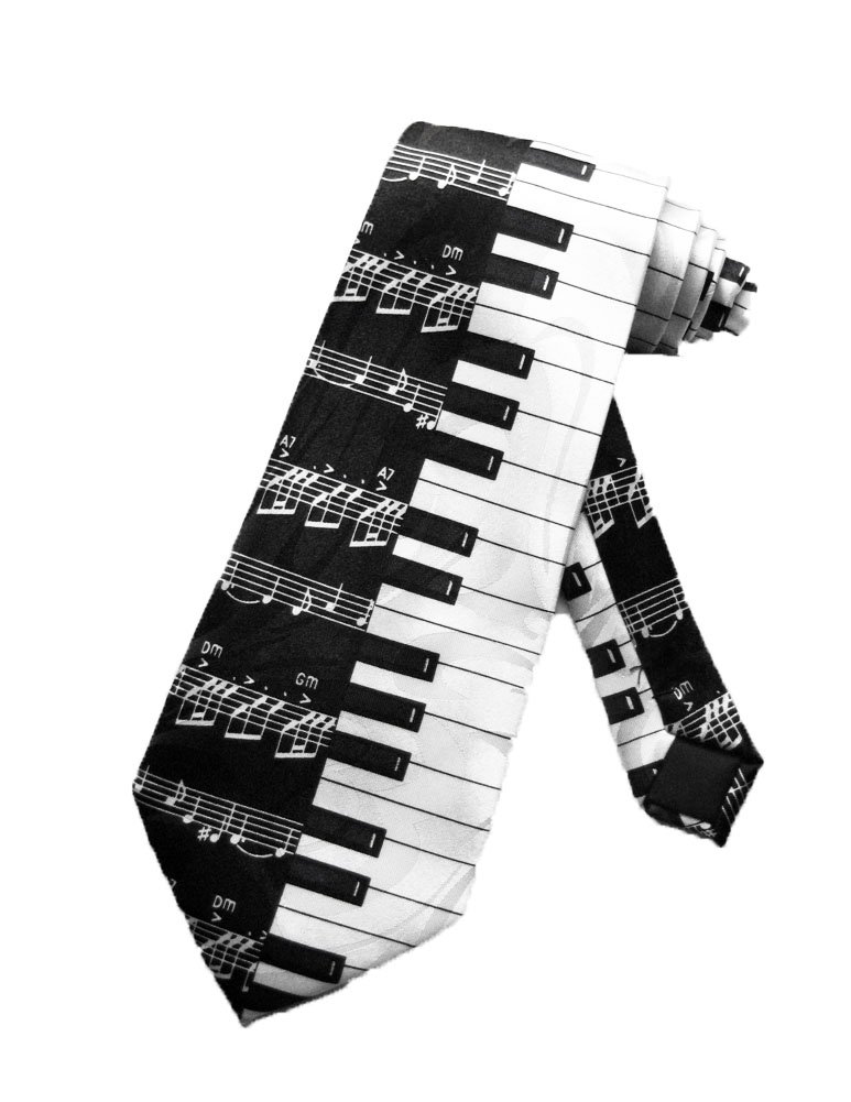 Amazon.com: Steven Harris Mens Piano Keys Necktie Keyboard Ties - Black ...