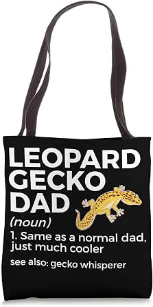 Amazon.com: Leopard Gecko Dad Definition Funny Gecko Whisperer Tote Bag ...