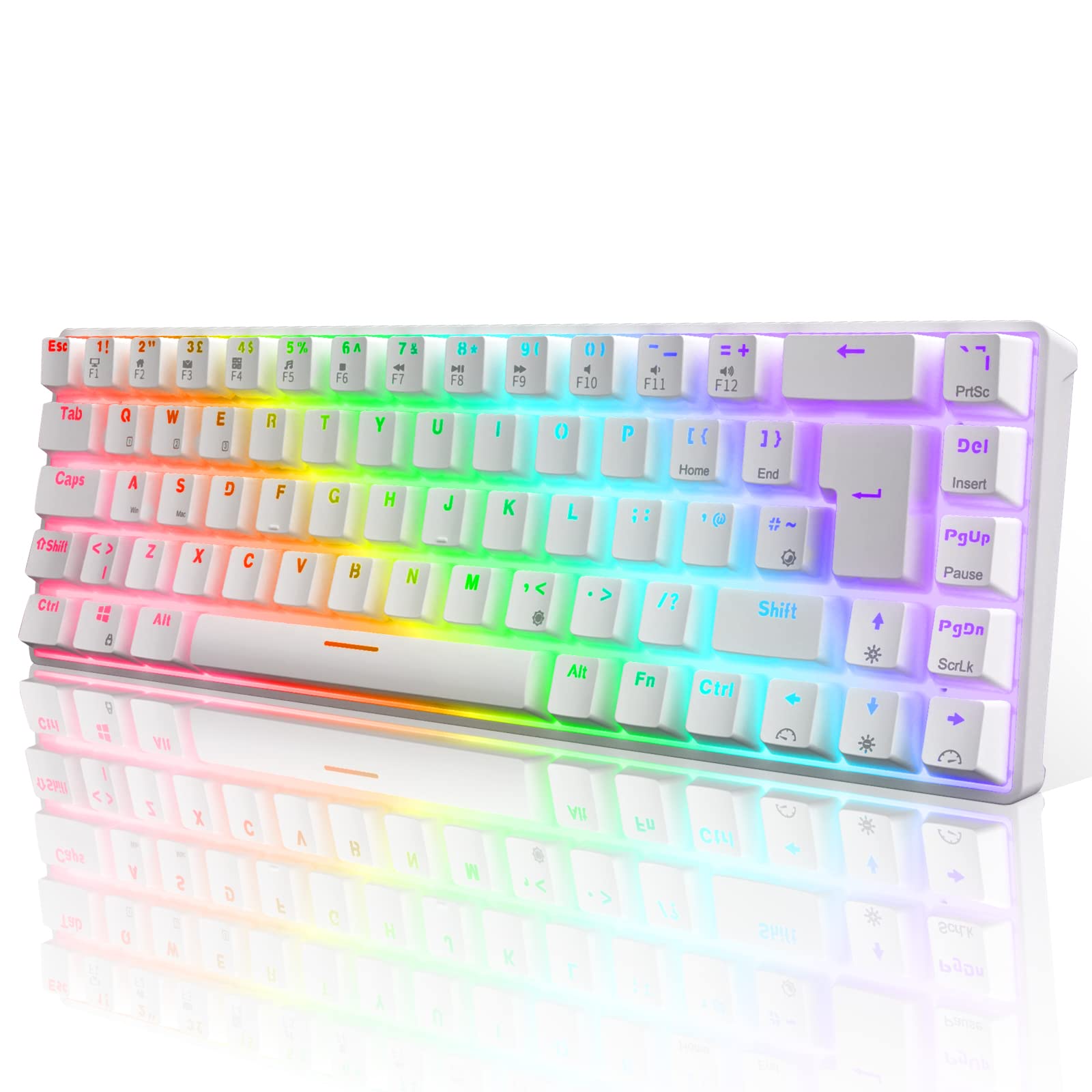 Buy RK ROYAL KLUDGE RK68 Mechanical Gaming Keyboard, Wireless/Wired Mechanical Keyboard 65%, RGB ...