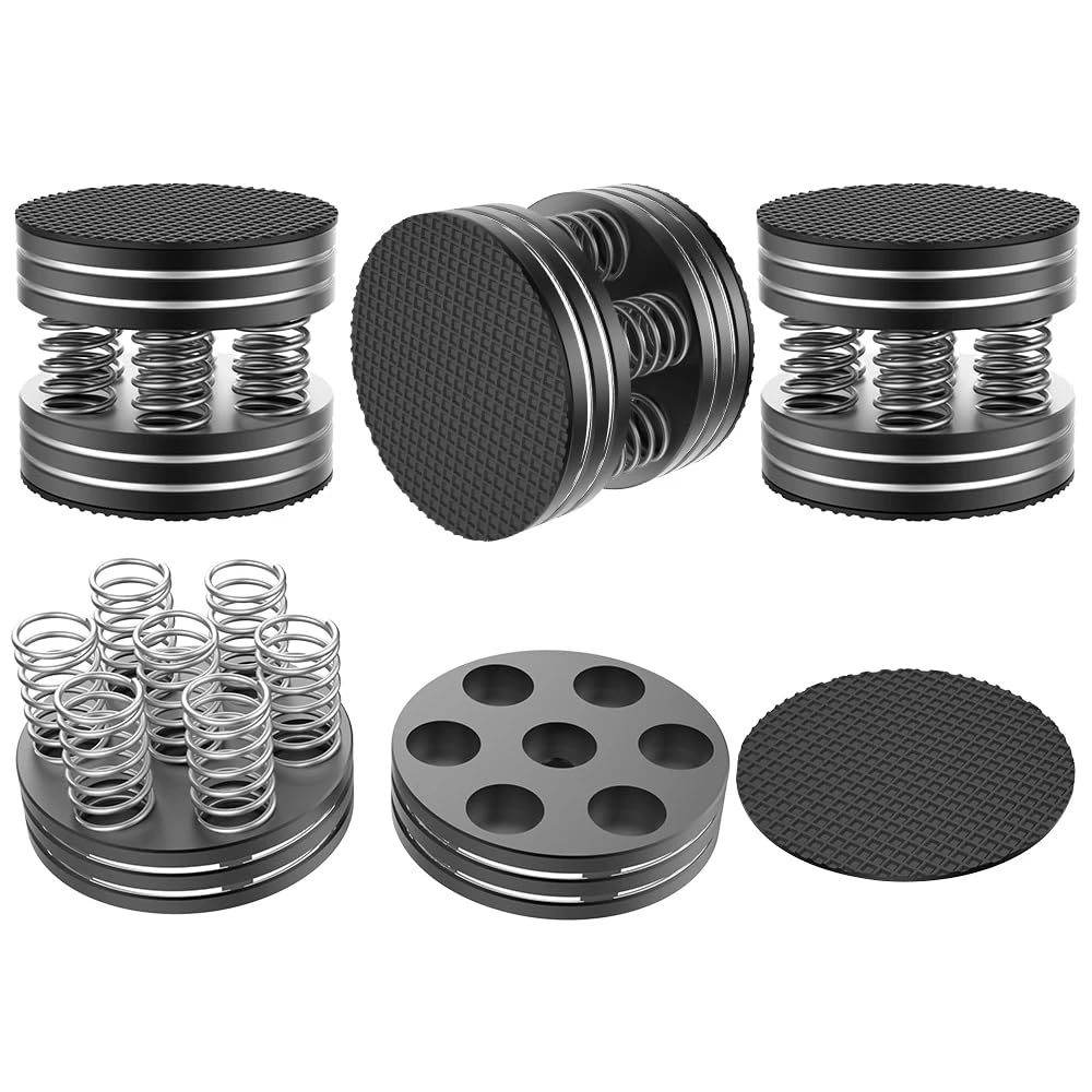 4pcs Aluminum Spring Speakers Spikes Isolation Stand, Adjustable Spring ...