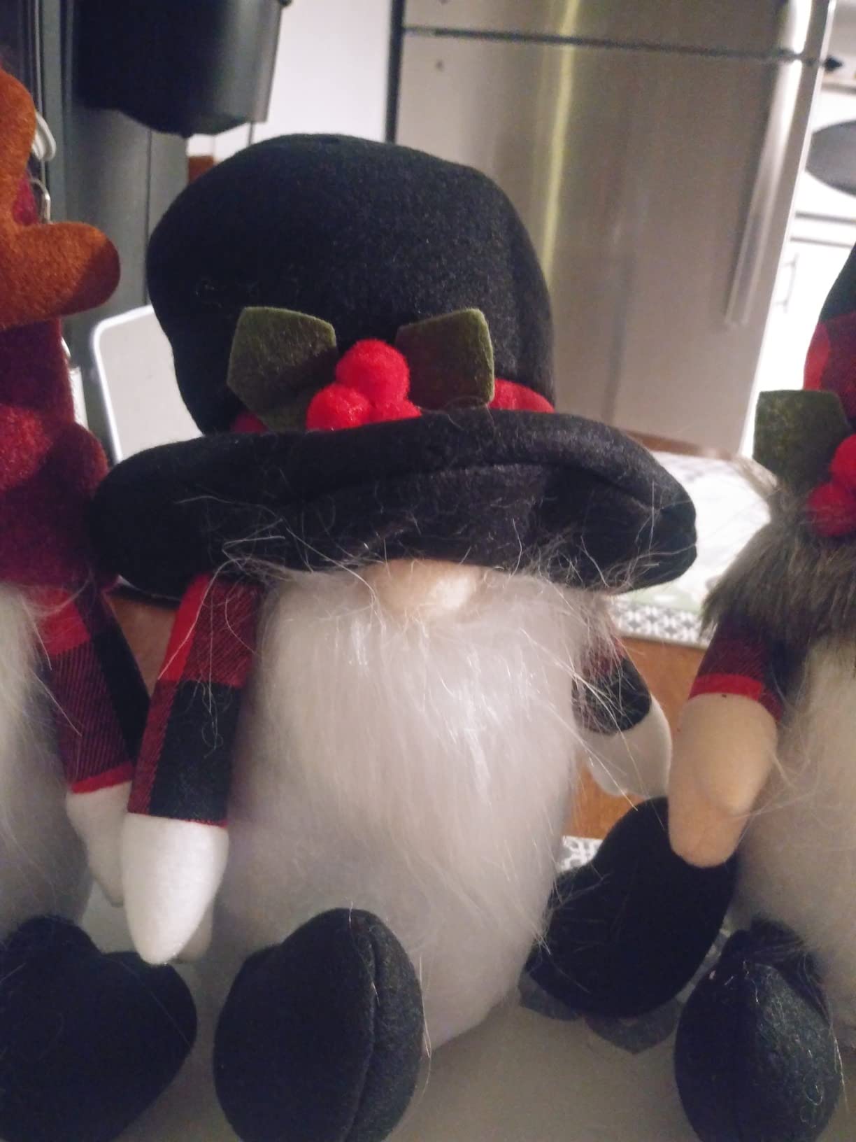 Christmas Santa Gnomes Plush Decorations, 3 Pack Handmade Swedish Dwarf ...