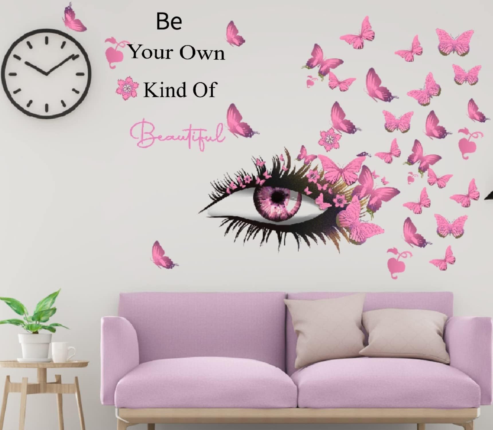 Amazon.com: Believe in Yourself Inspirational Colorful Butterfly Wall ...