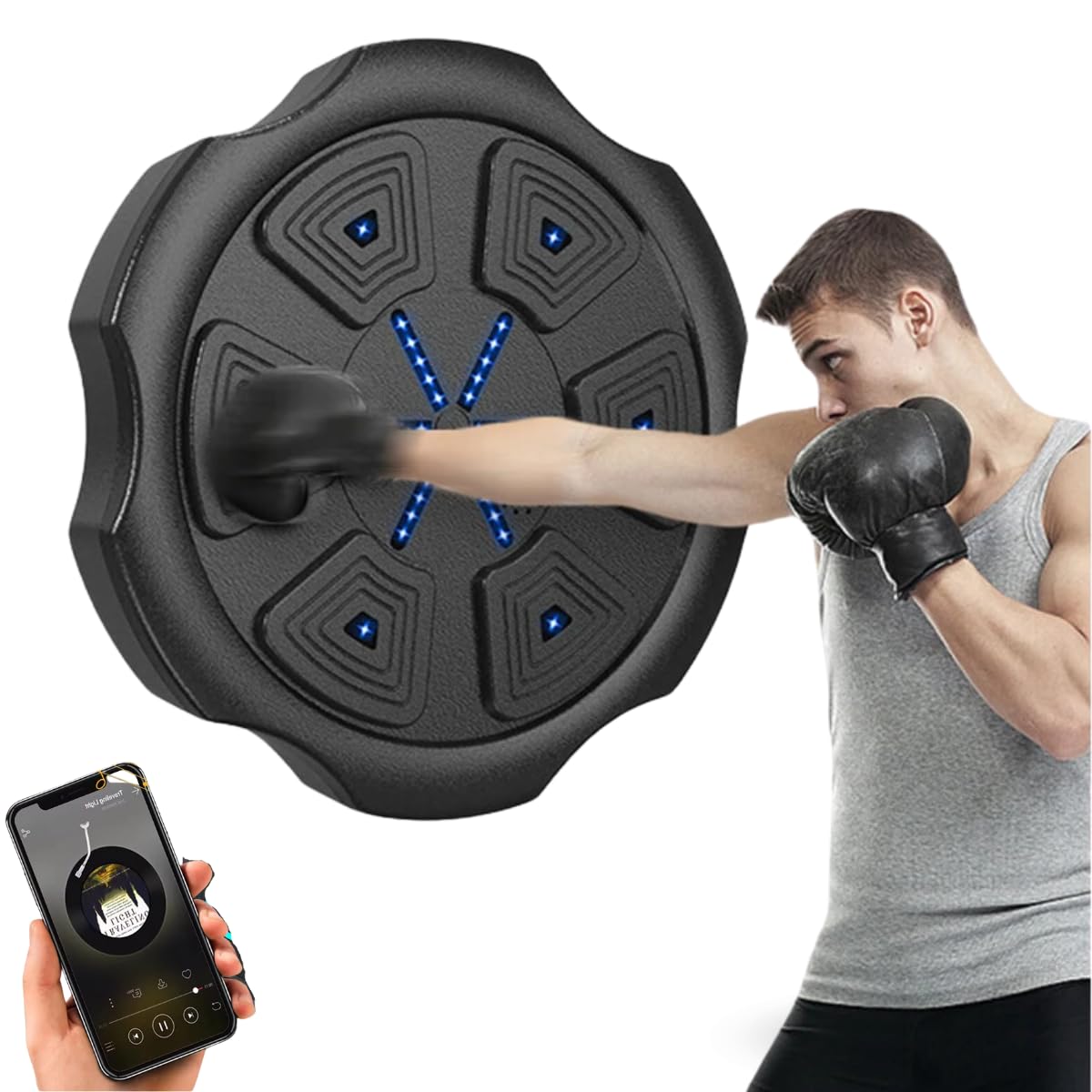 Máquina de Boxe com Alvo Eletrônico, Foco Inteligente, Treinamento de ...