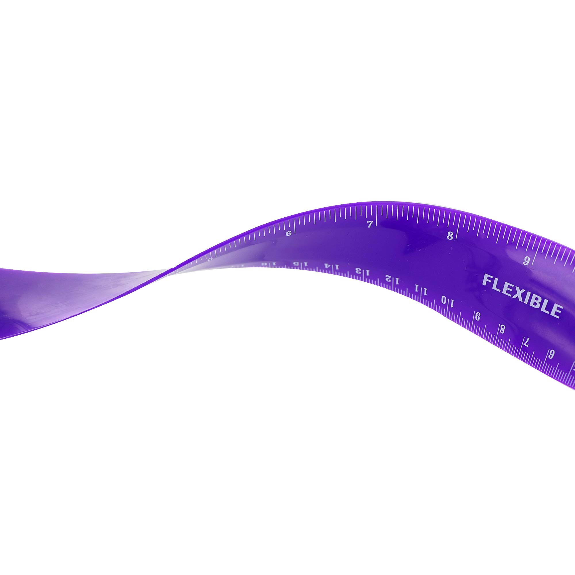 Emraw 12 inches (30 cm) Shatterproof Flexible Rulers Designed in Black ...