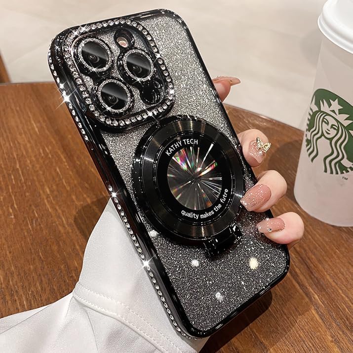 Amazon.com: OUROL Magnetic Kickstand (Glitter Lens Protector ) Case for ...