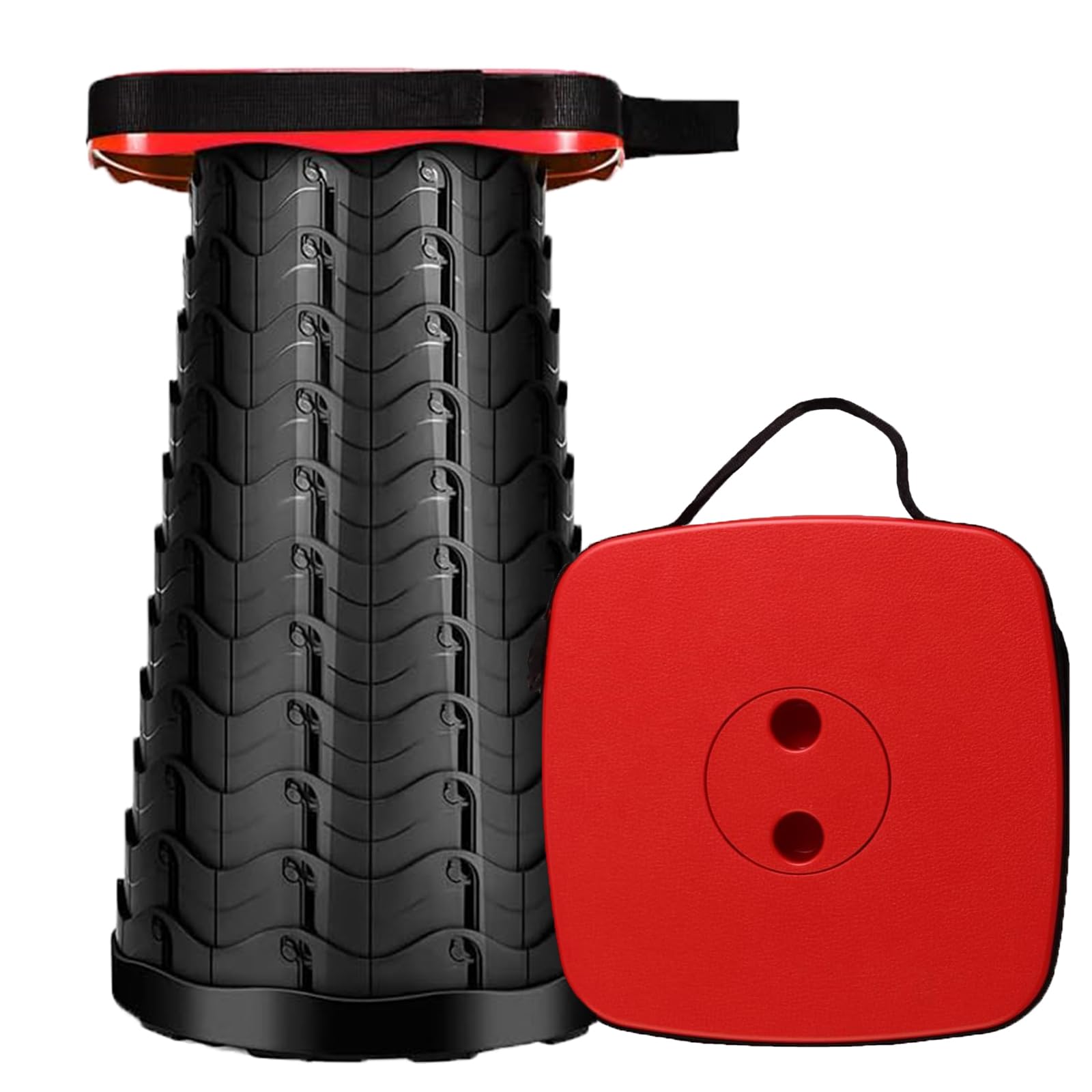 MKBK Telescopic Stool Adjustable Square Camping Stool, Collapsible ...