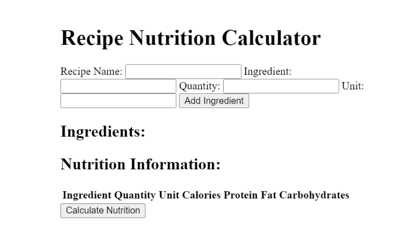 Recipe Nutrition Calculator - App on Amazon Appstore