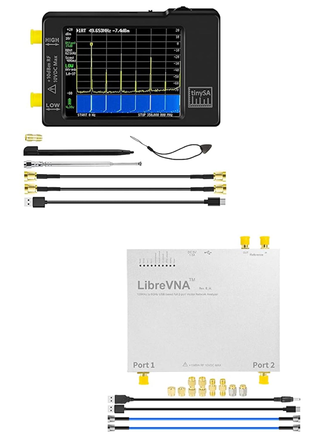 Portable Tinysa Spectrum Analyzer&LibreVNA Portable NanoVNA Vector ...