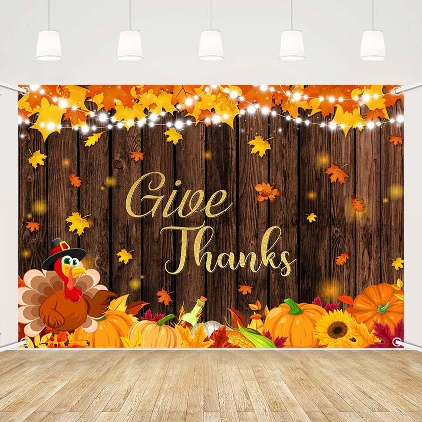 Amazon.com : AIBIIN Fall Happy Thanksgiving Backdrop for Photography ...