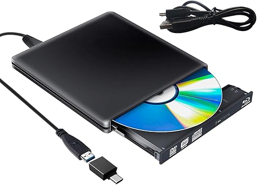 Amazon.com: External Blu Ray CD DVD Drive 3D, USB 3.0 and Type USB C ...