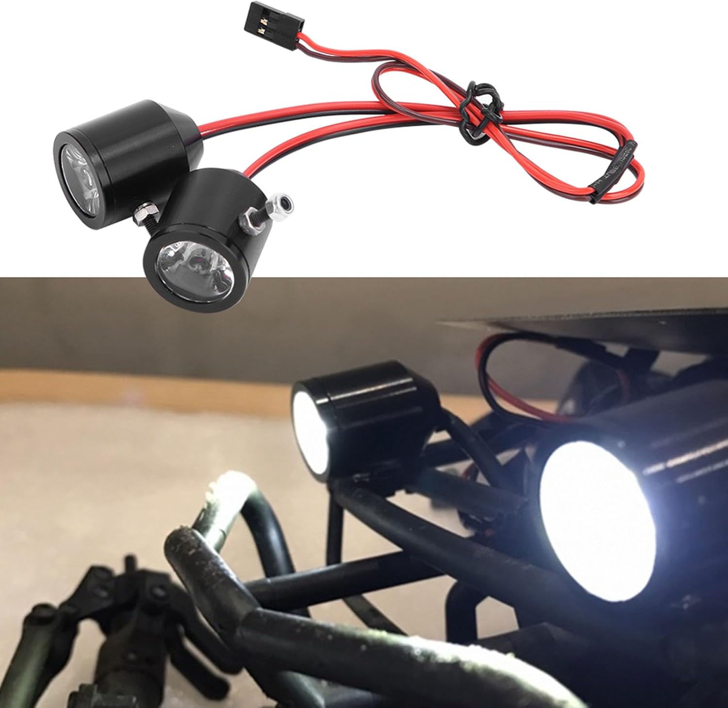 Amazon.com: Chazcool RC Car Headlight, RC Spotlights, RC Led Light Kit ...