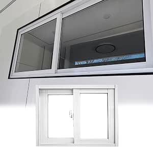Horizontal Sliding Shed Window, 45"W x 25"H Flush Mount Basement Window ...