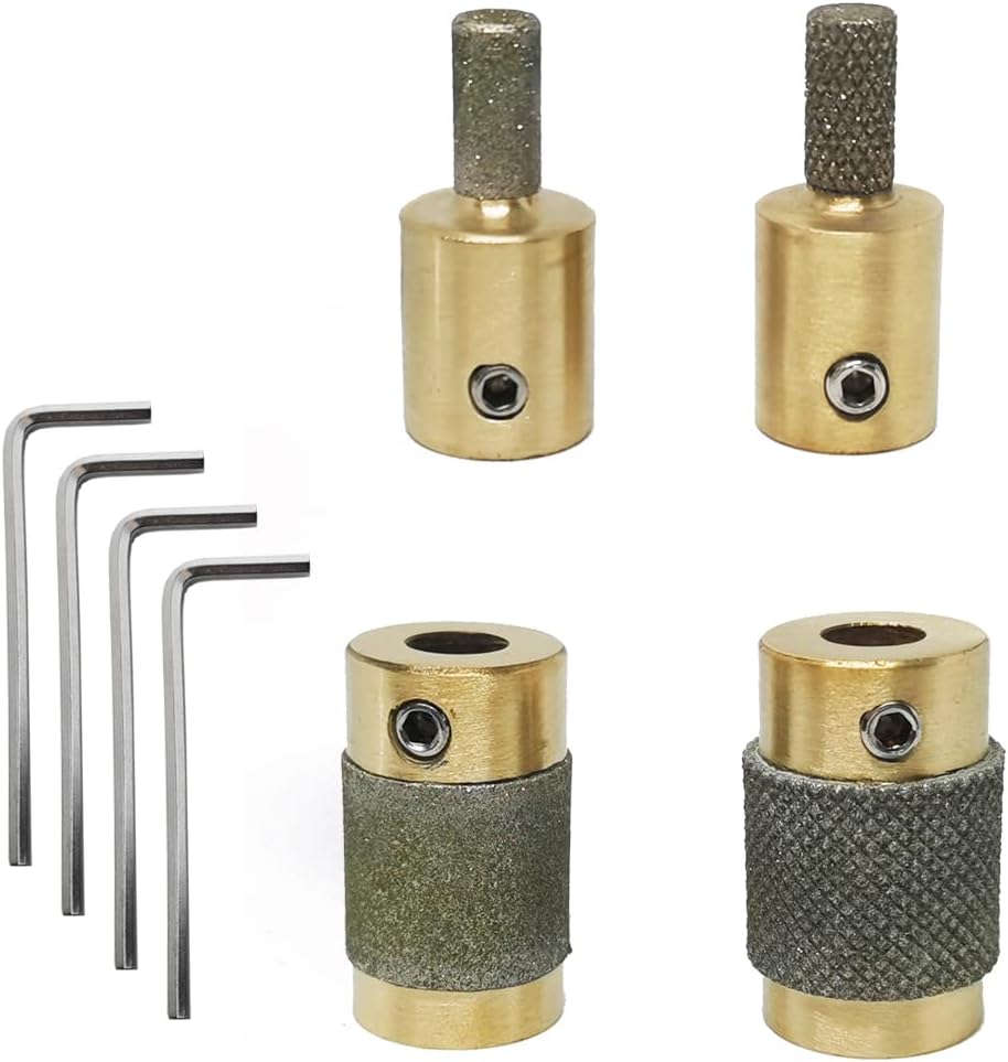 Jarshtime Glass Grinder Bits 4 PCS Diamond Stained Glass Grinding Wheel ...