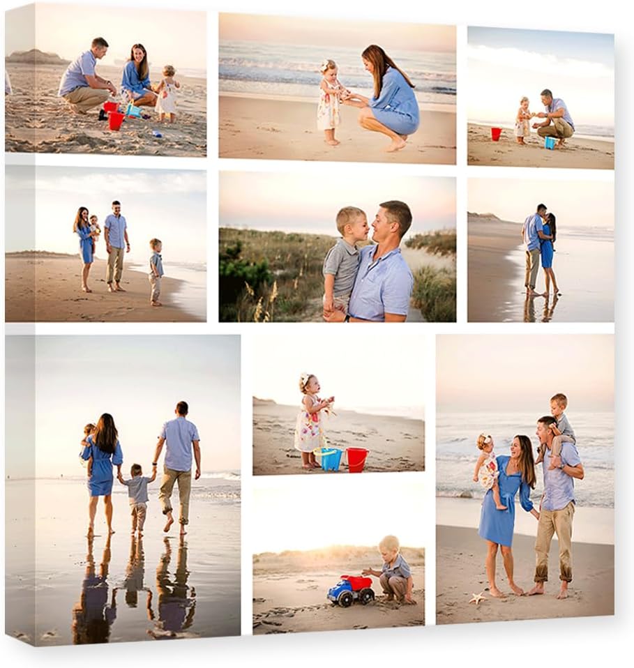 Amazon.com: CXHOSTENT Custom Collage Canvas Prints with Your Photos ...