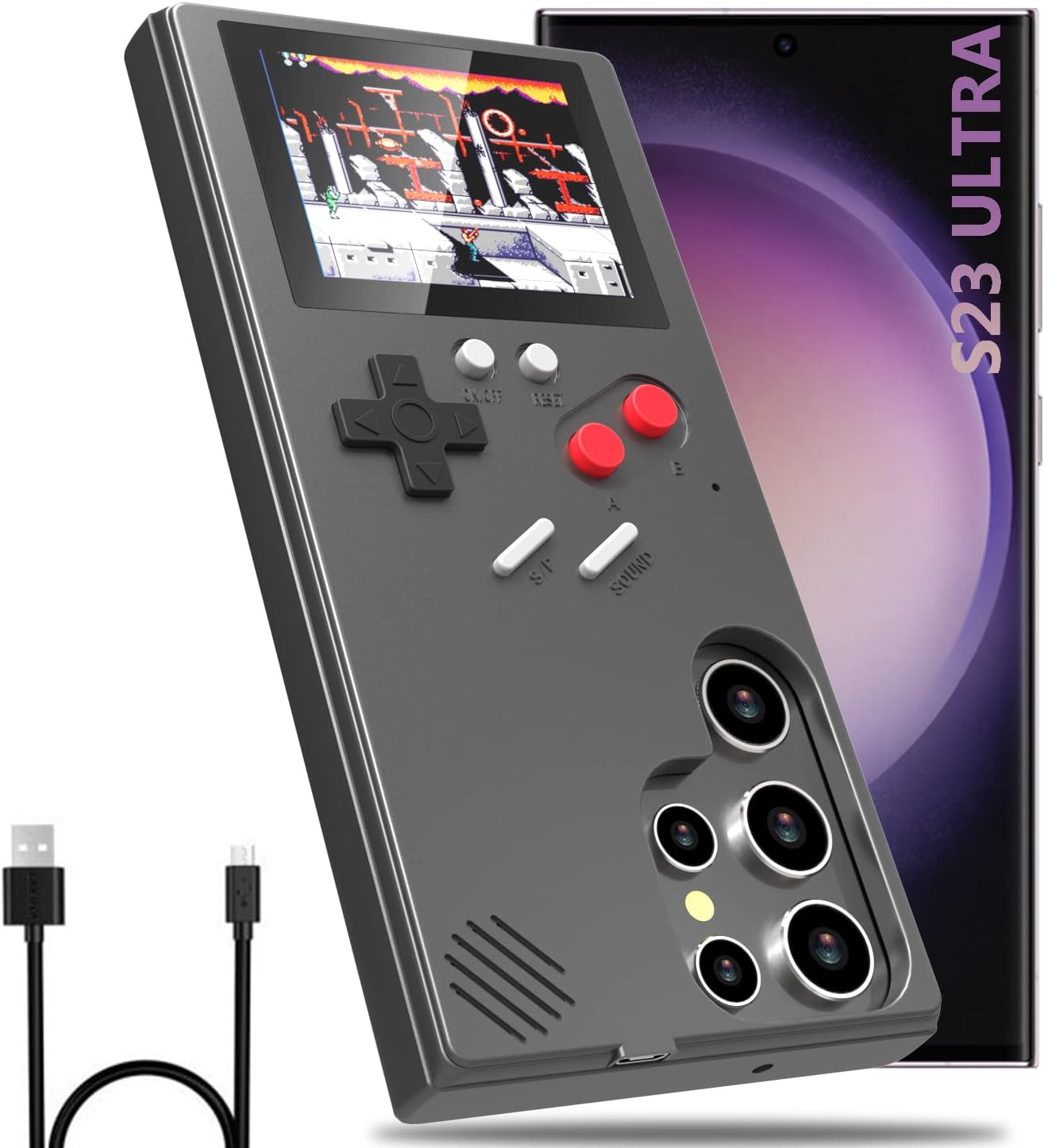 Amazon.com: Samsung Galaxy S23 Ultra Case, Retro Gameboy Game Console ...