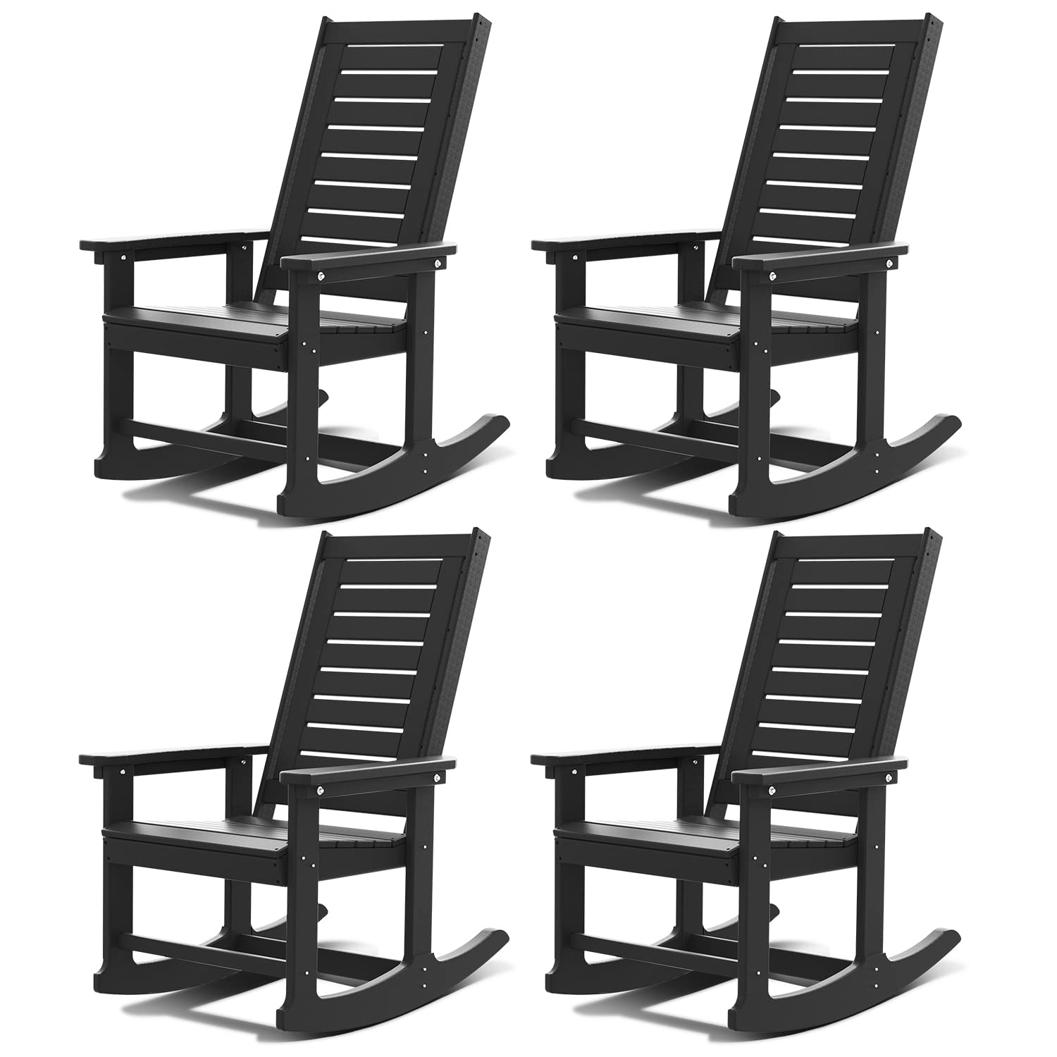 Amazon.com : GREENVINES Outdoor Rocking Chairs | Set of 4 | Porch ...