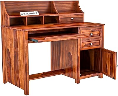 PC Wood Study Table with 9 Drawer Storage for Home, Office, Living Room ...