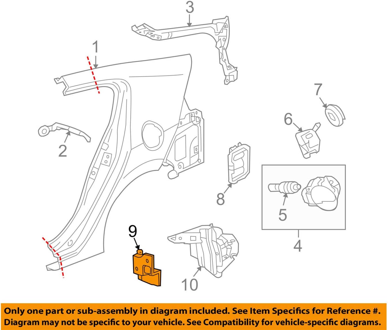 Amazon.com: Genuine Honda 74475-TM8-A20 Right Rear Strake : Automotive