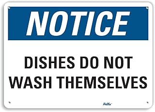 Amazon.com: wash your dishes sign