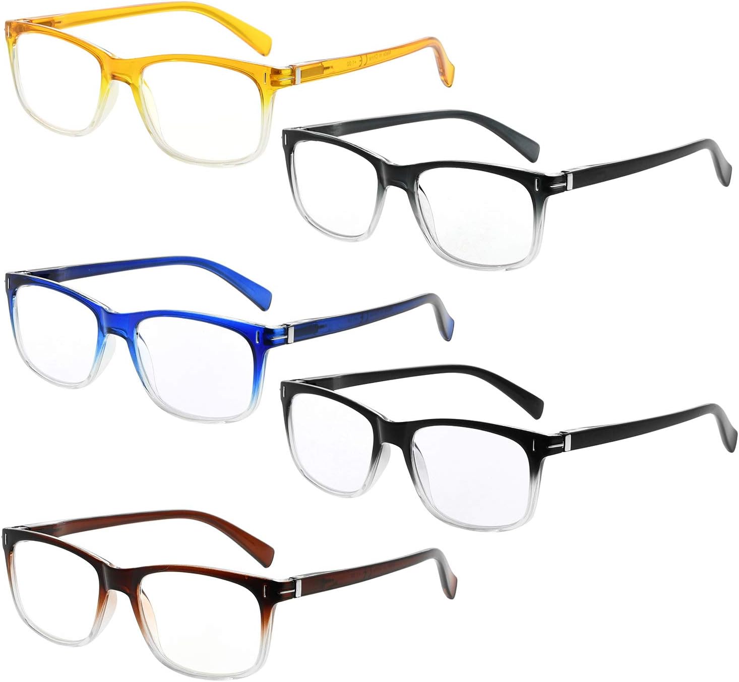 Amazon.com: Eyekepper 5-Pack Reading Glasses Fashion Reading Eyeglasses ...