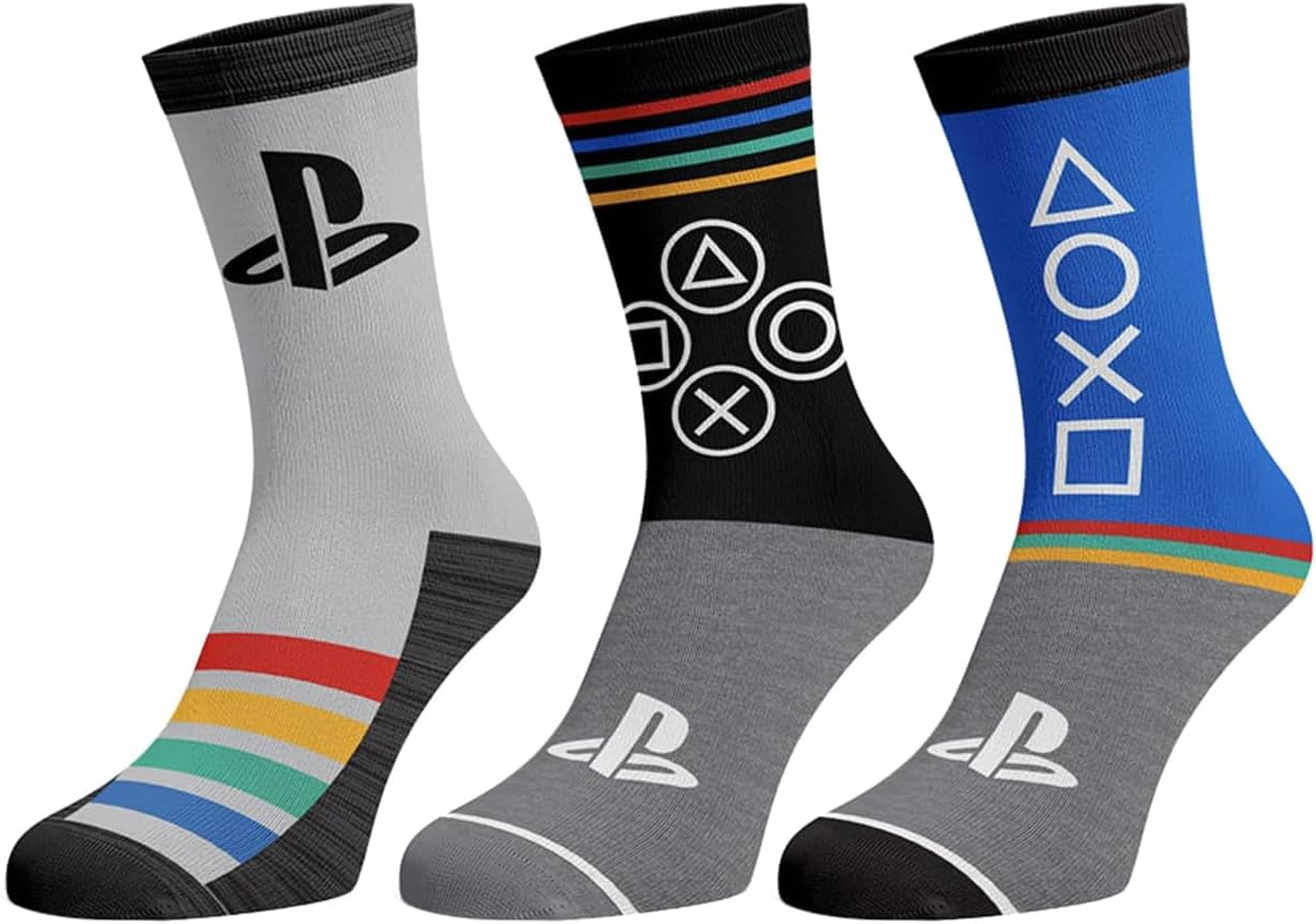 Amazon.com: Bioworld PlayStation Men's Console Controller Logo Designs ...