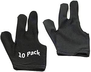 Amazon.com : Vdaxvme 1pc Black Cue Billiard Pool 3 Fingers Gloves ...