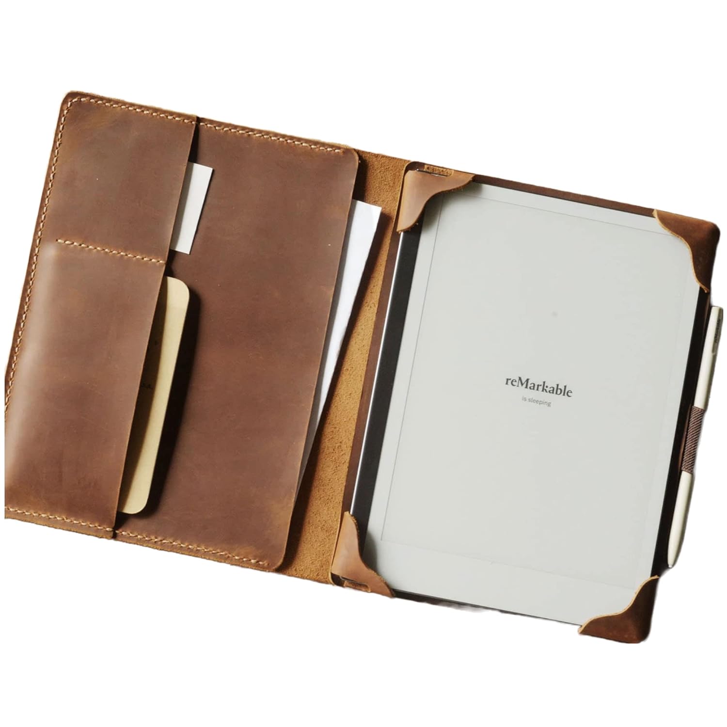 Amazon.com: Personalized Leather reMarkable 2 Folio with Pen Holder ...