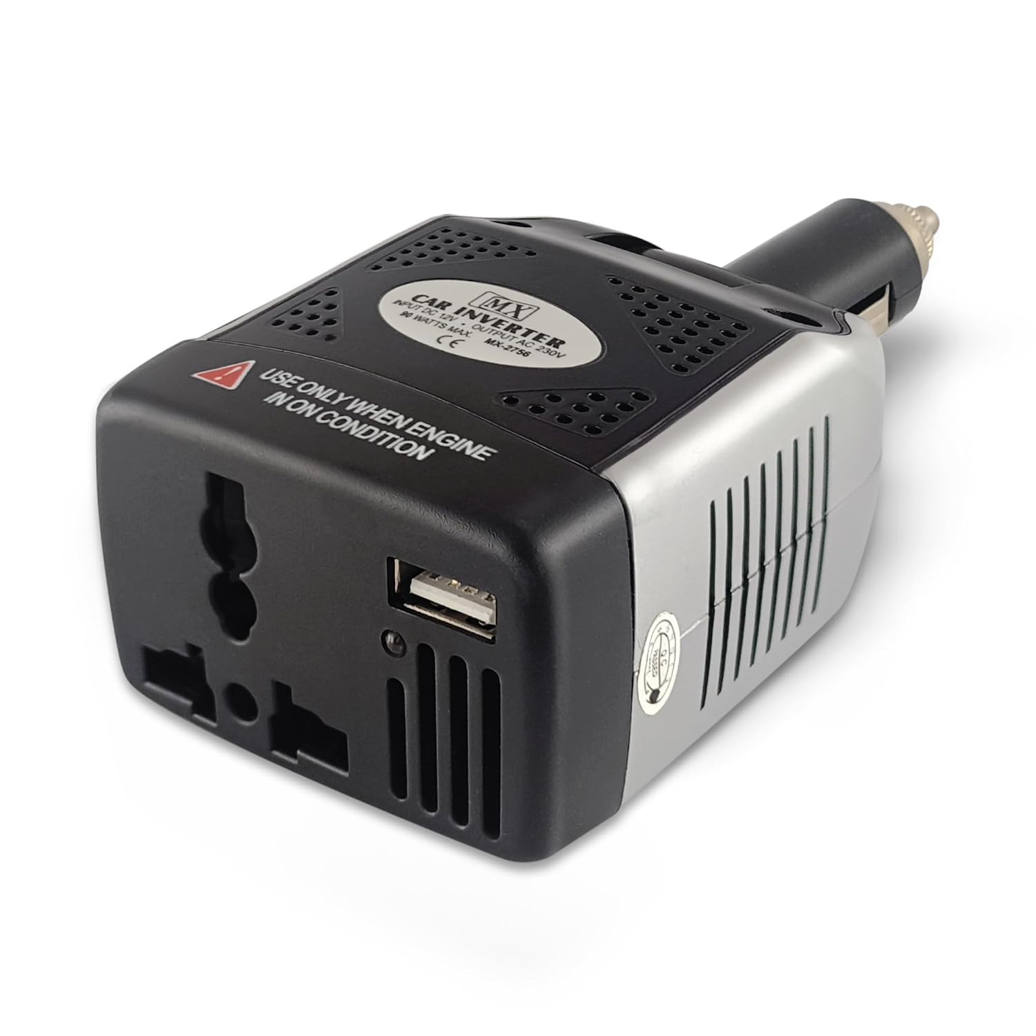MX Car Inverter 90 Watts USB Charger for Charging Mobile Phones ...