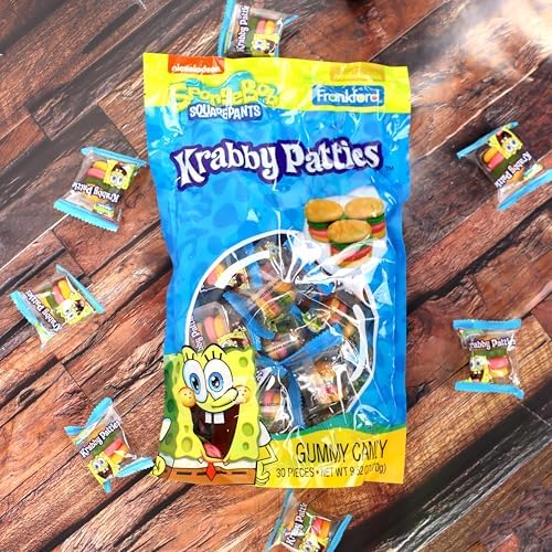Amazon.com : Spongebob Squarepants Krabby Patties Gummy Candy, 9.52 ...