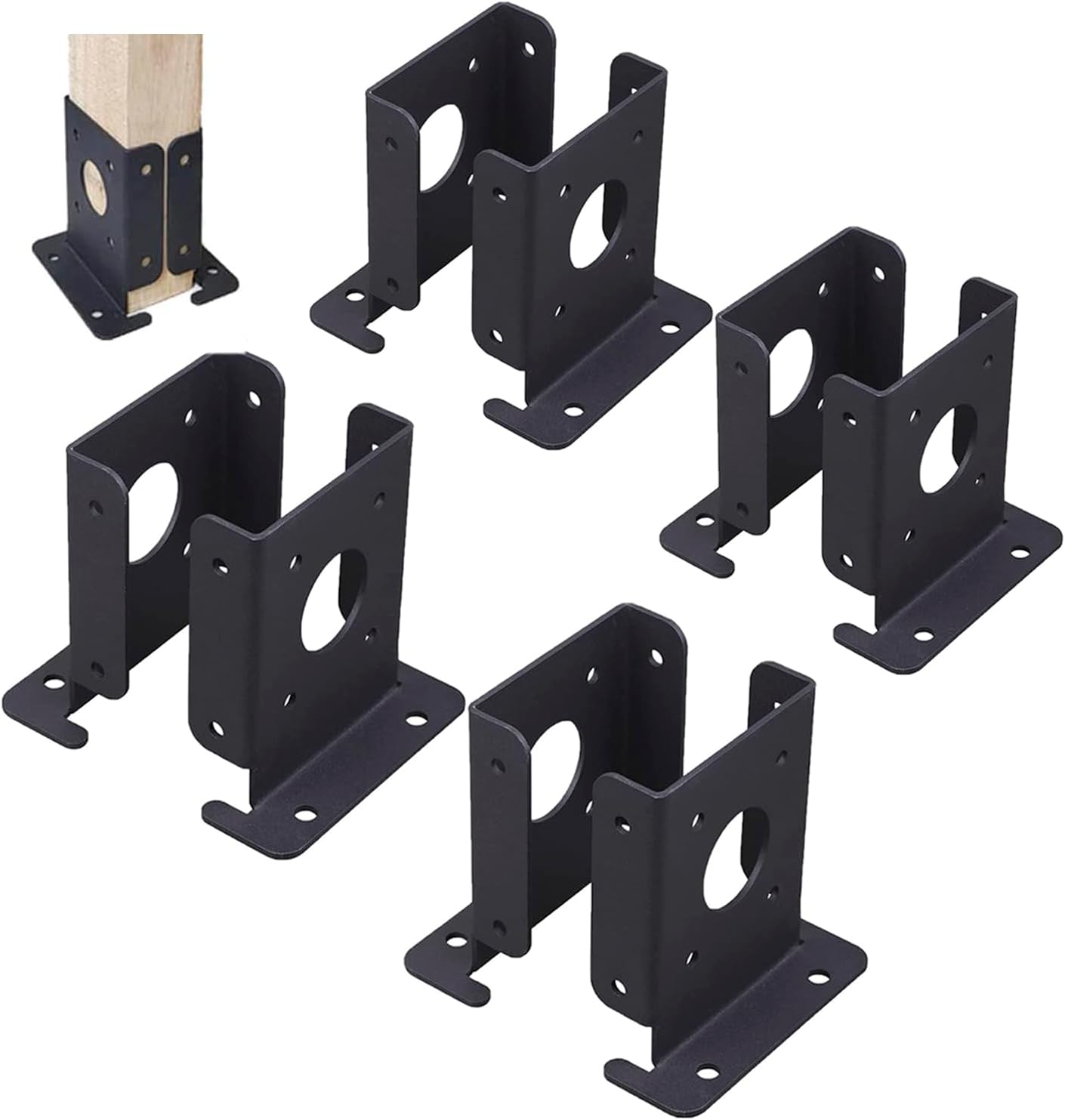 Amazon.com : DXDRT Fence Post Base Adjustable Post Supports, Heavy Duty ...