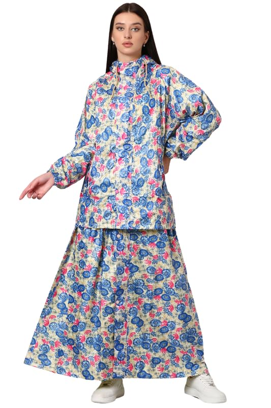 Buy Super Evershine Women's Reversible Waterproof Raincoat Skirt and ...