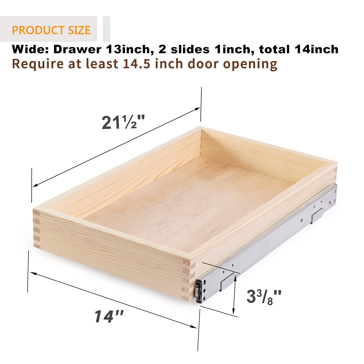Wood Cabinet Storage Mulush Pull Out Cabinet Organizer - 2-Tier Wood ...