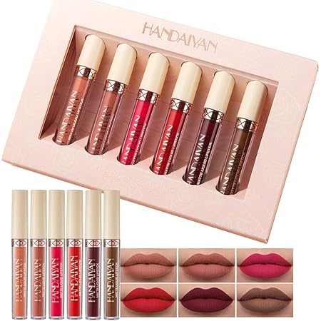 Amazon.com : 7Pcs Matte Liquid Lipstick + 1Pcs Lip Plumper Makeup Set ...