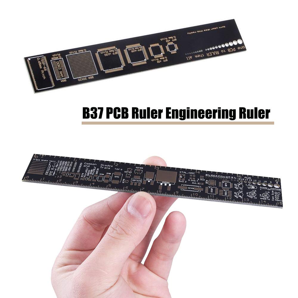 KOOBOOK 2Pcs PCB Reference Ruler PCB Packaging Units Measuring Tool ...