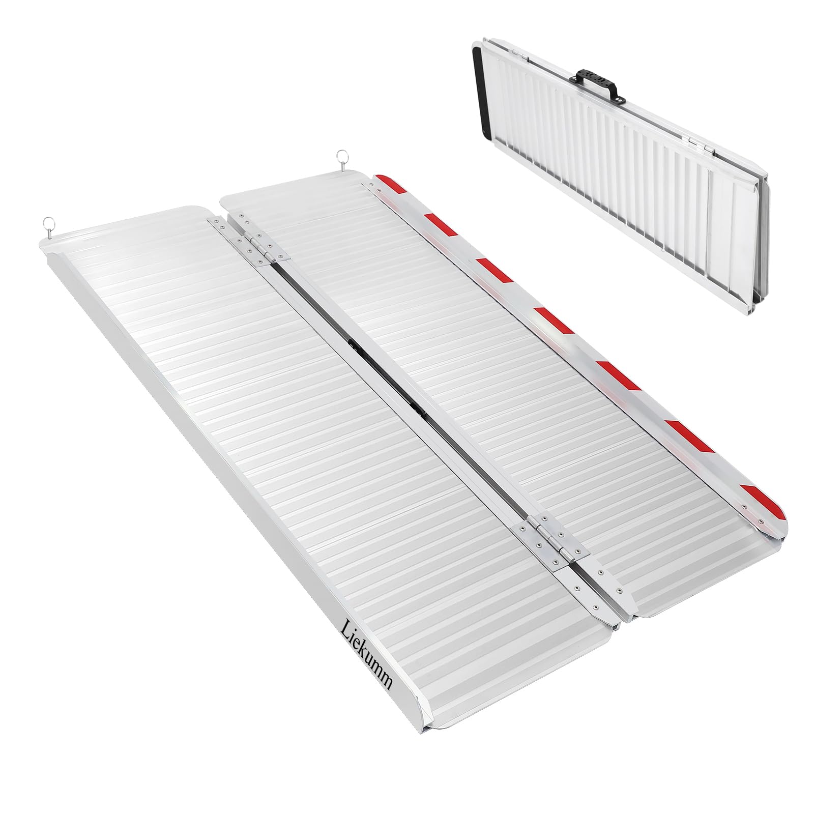 LIEKUMM 4ft Folding Wheelchair Ramp, Portable Handicap Ramp for 600LBS ...