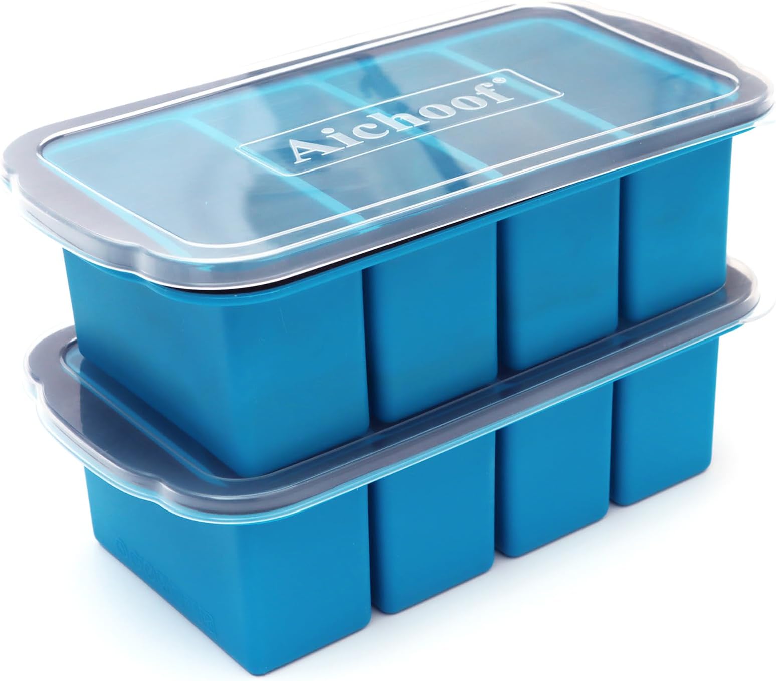 Amazon.com: Walfos 1-Cup Silicone Freezer Molds with Lid, 4 Packs Soup ...