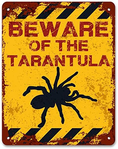 Print Crafted - Beware Of The Tarantula | Vintage Metal Garden Warning ...