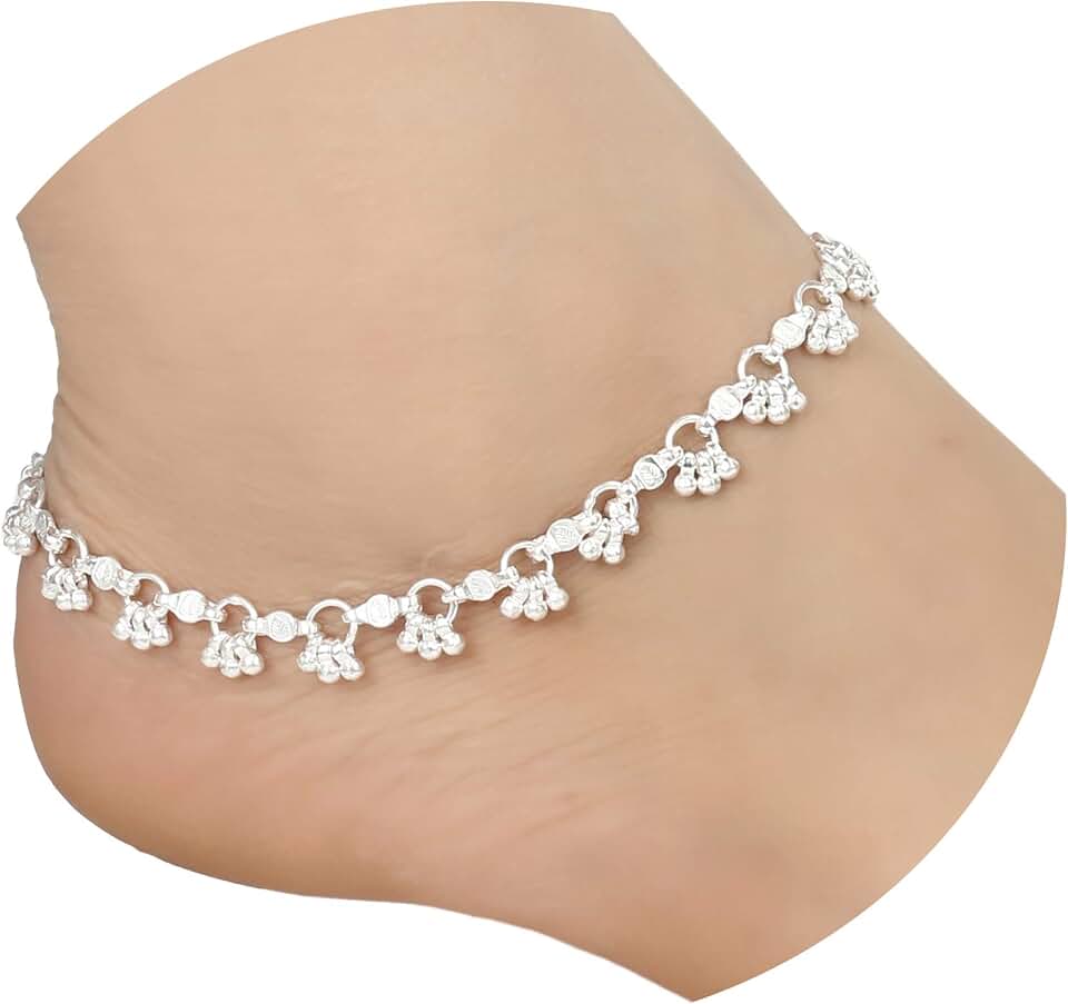 Amazon.in: Silver - Girls' Anklets / Girl's Jewellery: Jewellery