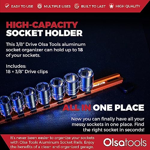 Snapklik.com : 3/8-Inch Drive Aluminum Socket OrganizerProfessional ...