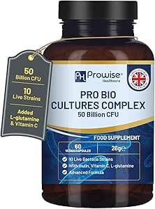 Bio Cultures Complex Probiotics and Prebiotics - 50 Billion CFU - 10 ...