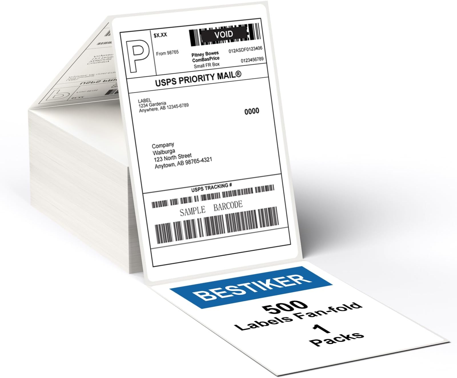 BESTIKER 4”x6” Direct Thermal Labels Pack of 500, Commercial Grade Fan ...