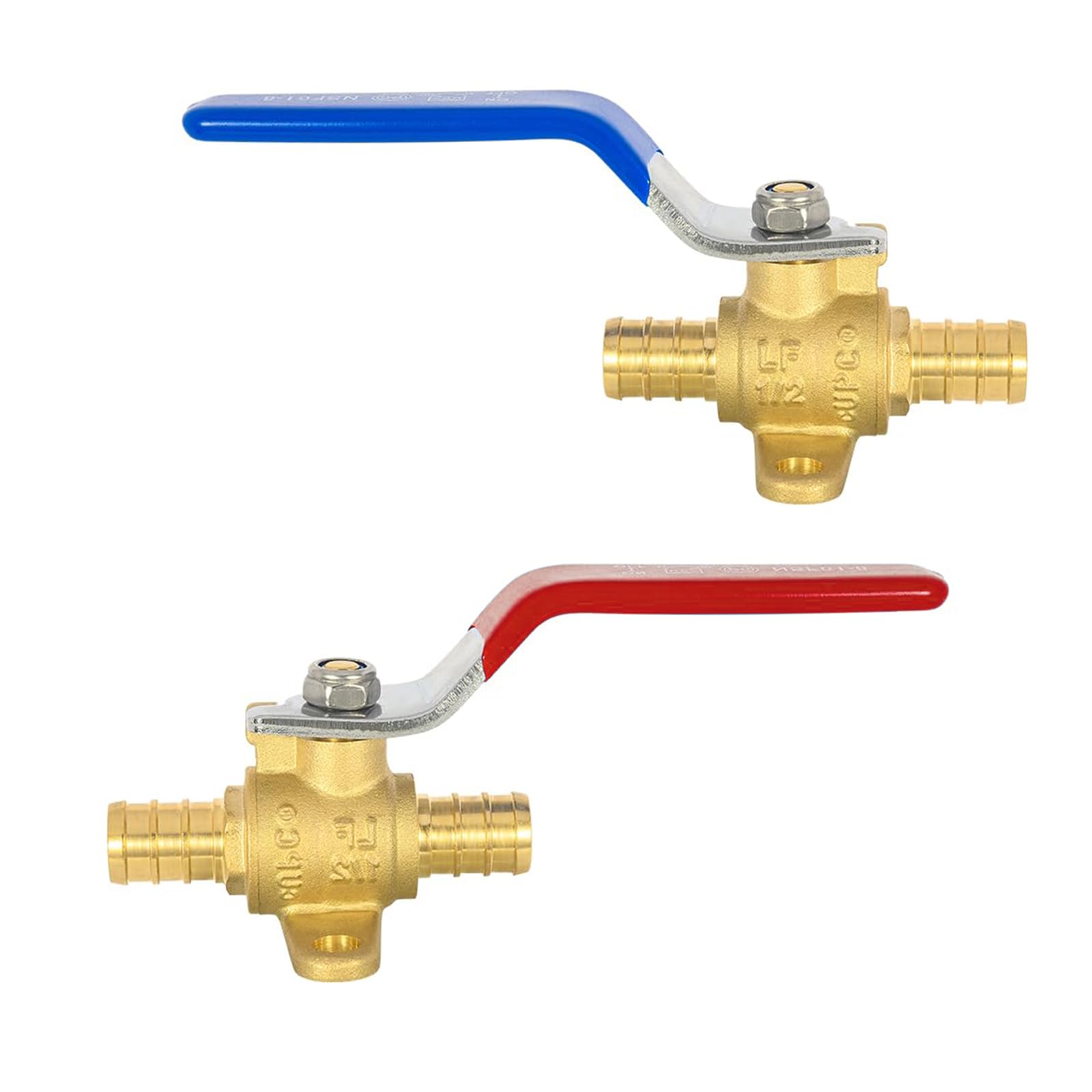 Amazon.com: HeSun 2-PCs 1/2 Inch PEX Ball Valves with Drop Ear, 1/4 ...