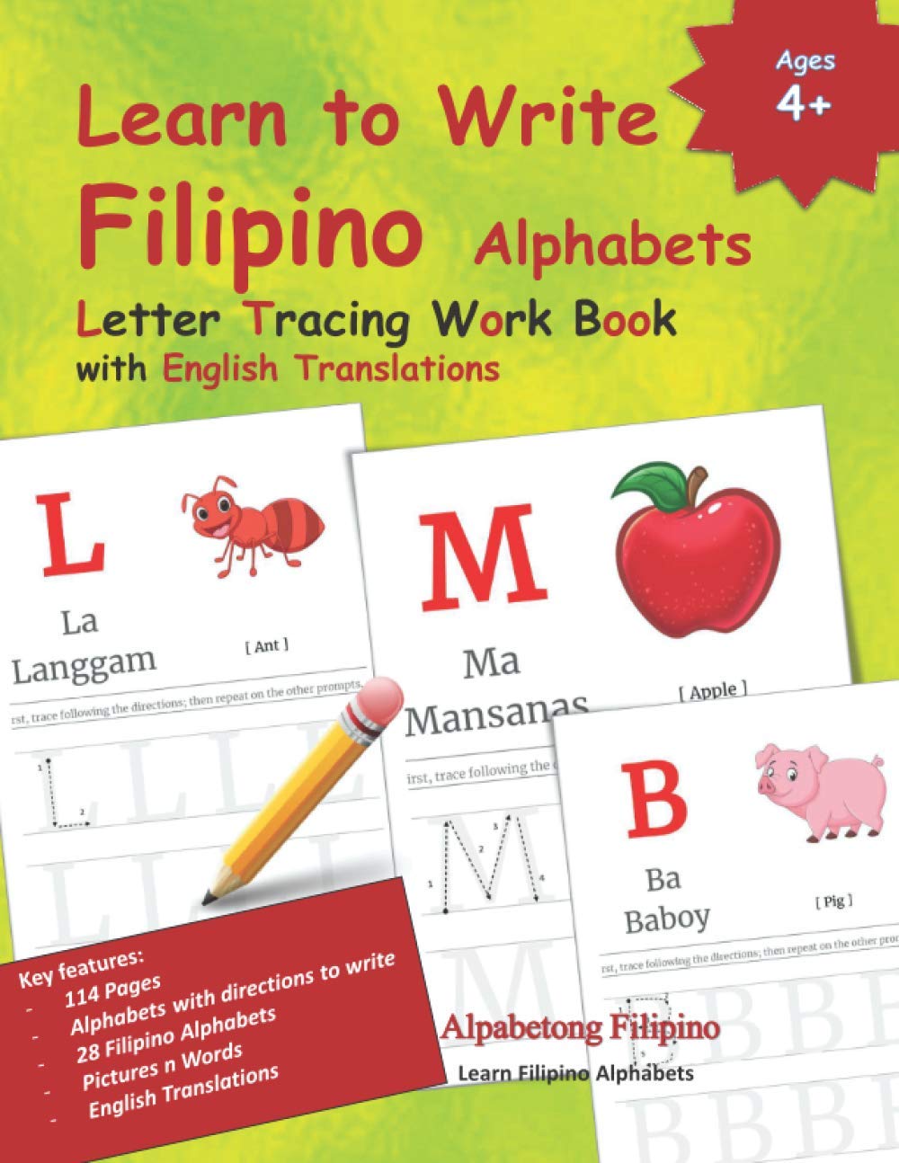Buy Learn to Write Filipino Alphabets Letter Tracing Work Book with ...