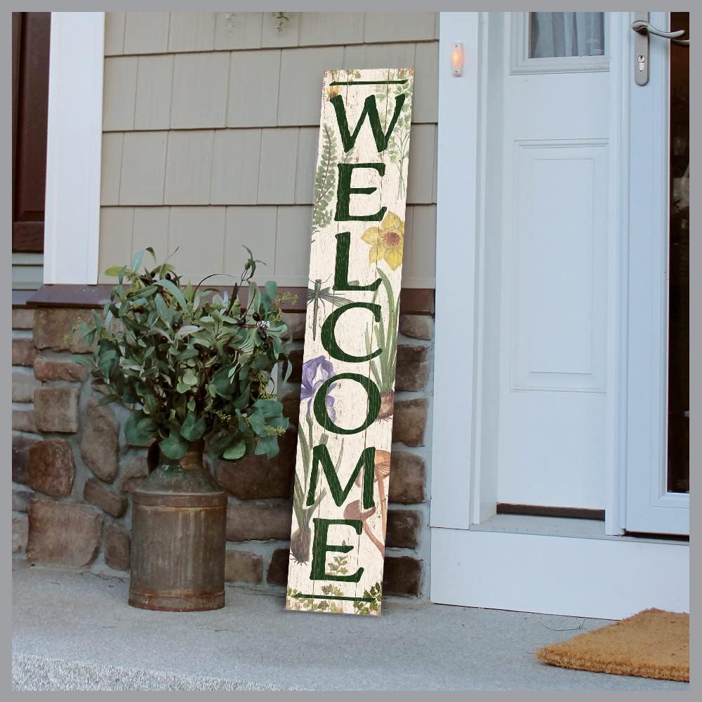 Amazon.com : My Word! Welcome Botanical Porch Board Welcome Sign and ...