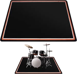 Amazon.com: Drum Rug, 6x5FT Drum Mat, Drum Carpet with Non-Slip Grip ...
