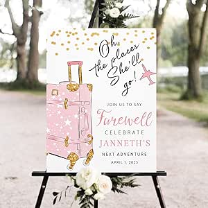 Amazon.com : KOLSTRAW Personalized Farewell Party Welcome Sign ...