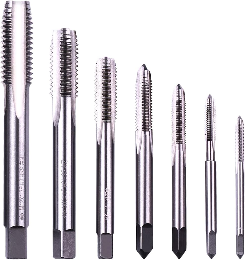 Amazon.com: ATOPLEE 7pcs Metric HSS 6542 Left Hand Thread Tap M3-M12 ...