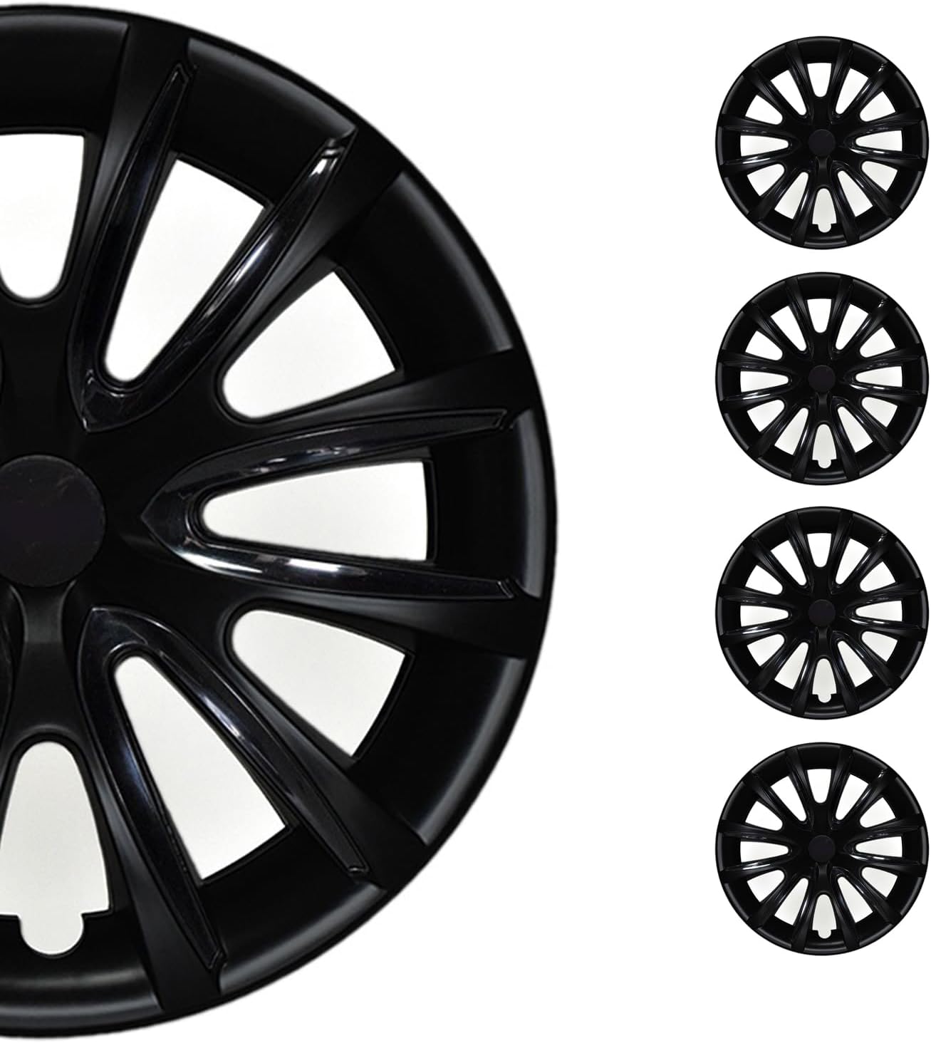 Amazon.com: OMAC - Black Matt Hub Caps 15 Inch Set of 4 for Subaru ...